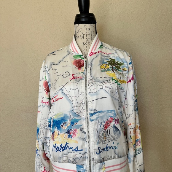 GAP | Jackets & Coats | Gap Map Print Bomber Jacket | Poshmark